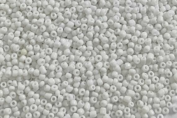 Бисер "ASMAR" размер №12, вес: 450 г, белый глянцевый, непрозрачный