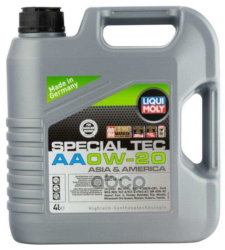 LIQUI MOLY 9705 LiquiMoly НС-синт. мот. масло Special Tec AA 0W-20 SP GF-6A (4л)