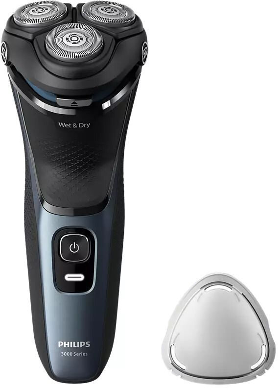 S3144/00 / Электробритва Philips Series 3000 S3144/00 [синий/черный, роторная, бритье: влажное/сухо