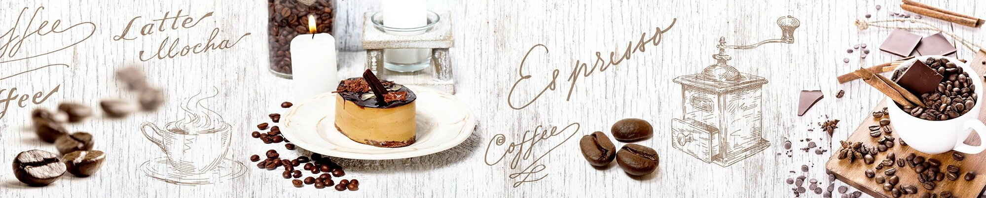 Кухонный фартук/стеновая панель МДФ для кухни 2800*600*6мм "Латте"