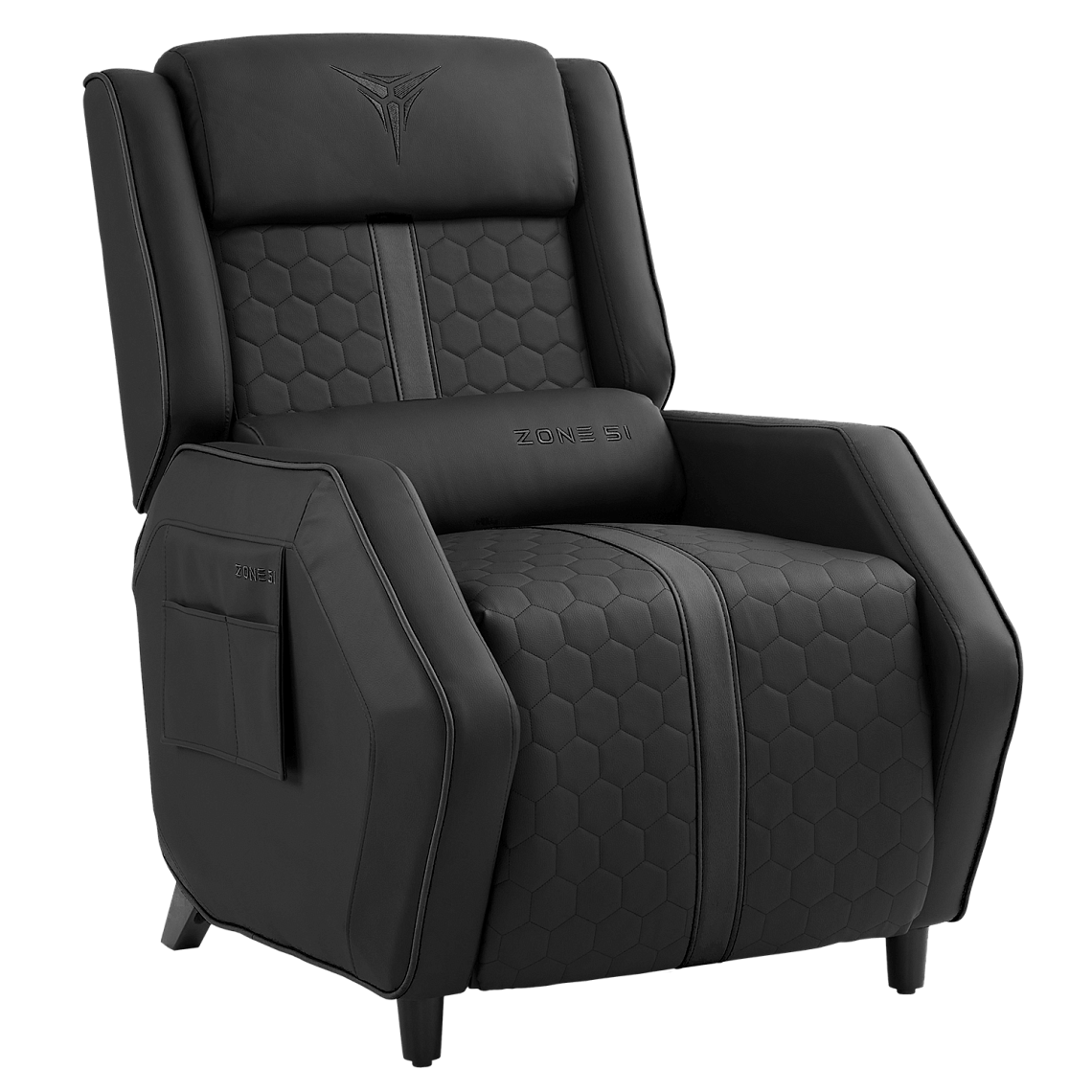 Софа компьютерная игровая зона 51 райдер (Софа компьютерная игровая ZONE 51 RIDER) Черное (Black)