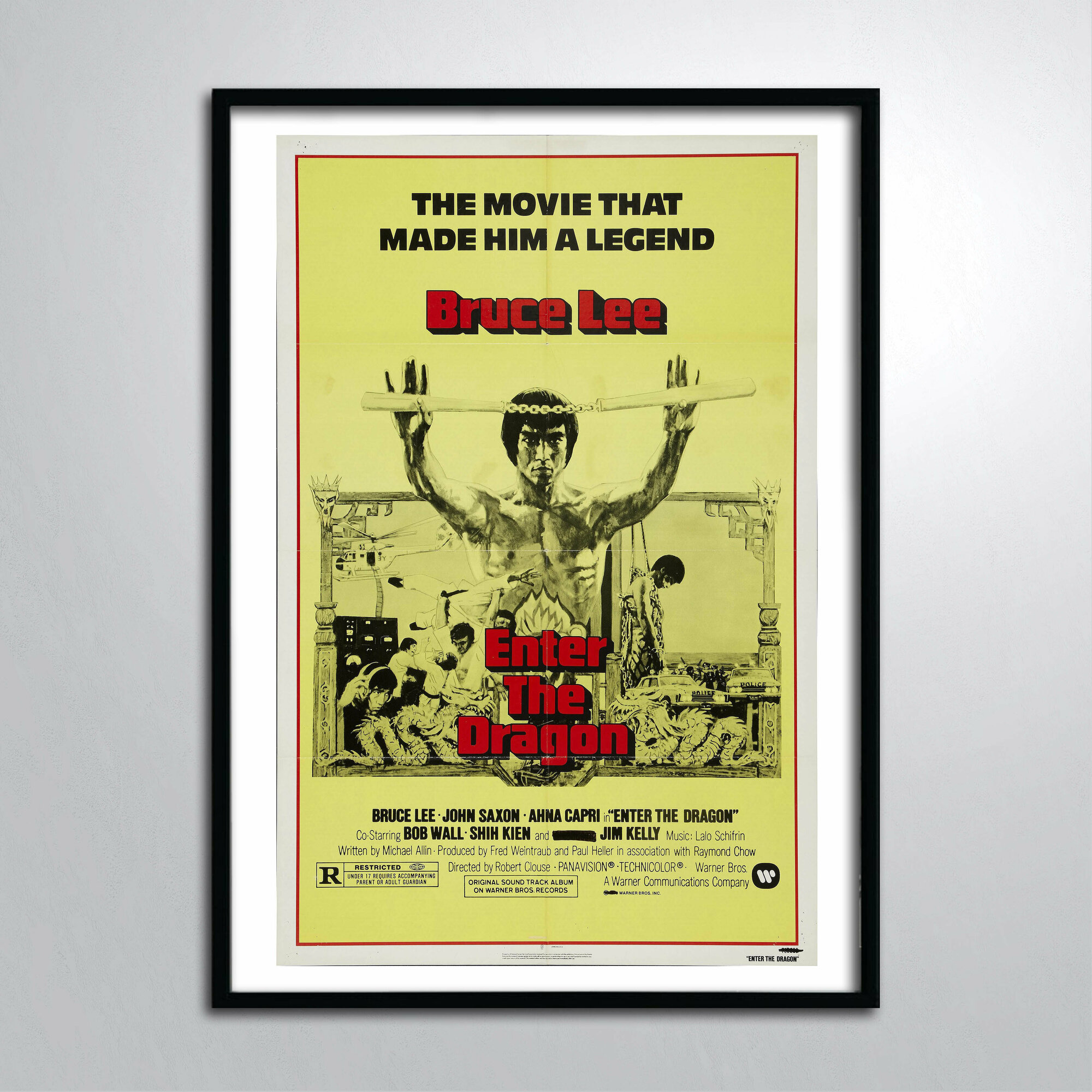 Постер без рамы/Выход Дракона (1973) Брюс Ли Сепия Enter the Dragon (А2/420х594)