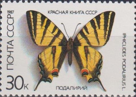 Почтовые марки СССР 1987г. "Бабочка - Парусник" Бабочки MNH
