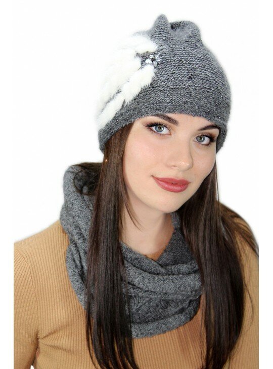 Комплект с головным убором Комплект "Адельмия" шапка+стойка-хомут для женщин