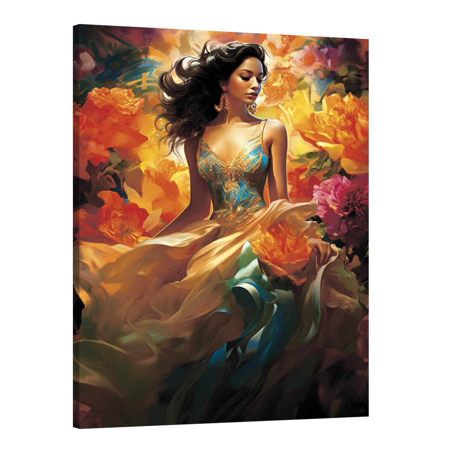 Интерьерная картина 50х70 "Цветочная дива"