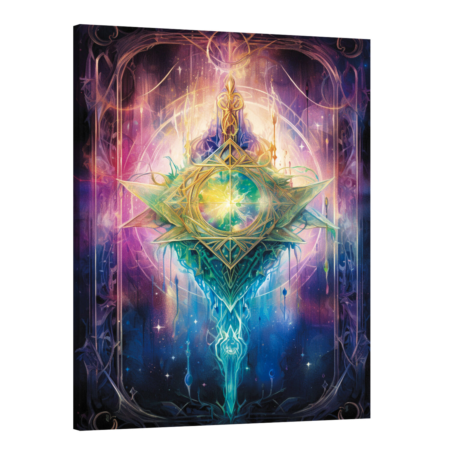 Интерьерная картина 50х70 "Гримуар: магический кристалл"