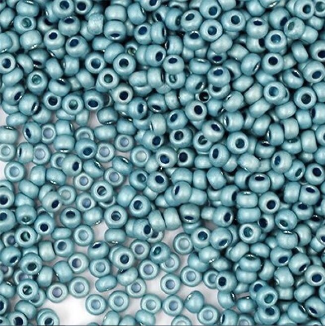 Бисер Preciosa Чехия №18565 морская волна матовый металлик 10/0, 5 гр,1шт.
