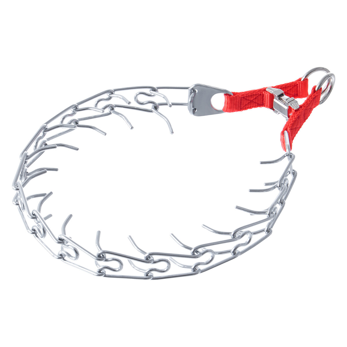 Строгий ошейник для собак средних и крупных пород, съемные звенья, обхват шеи до 62 см, диаметр звена 3,2 мм, ZooOne Red