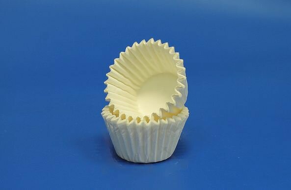 Капсулы бумажные d-30мм h-15мм уп/2000шт белые /формы бумажные/ тарталетки бумажные