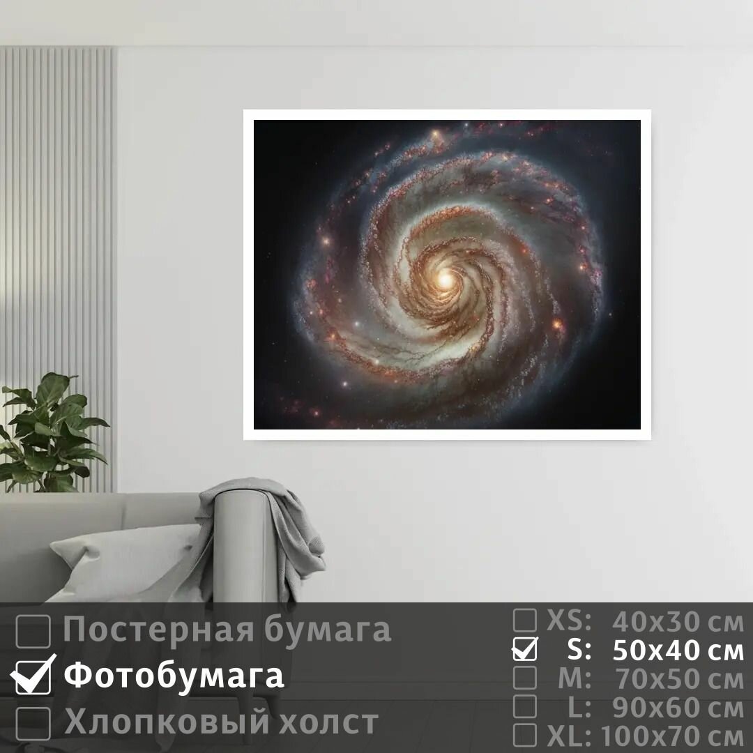 Постер на фотобумаге Млечный Путь В Галактике 50х40 см ПолиЦентр