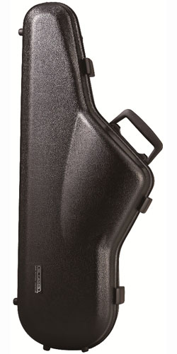 Alto saxophone case GLCASE GLQ-A - Reliable ABS plastic alto saxophone shaped case. Black color