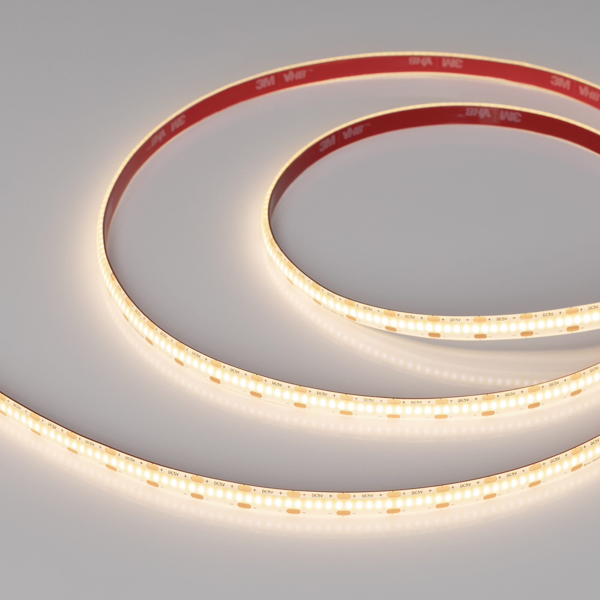 Светодиодная Лента герметичная COB-SE-X360-8mm 5V Warm3000 (5 W/m, IP65, CSP, 5m) (Arlight, -) 041709