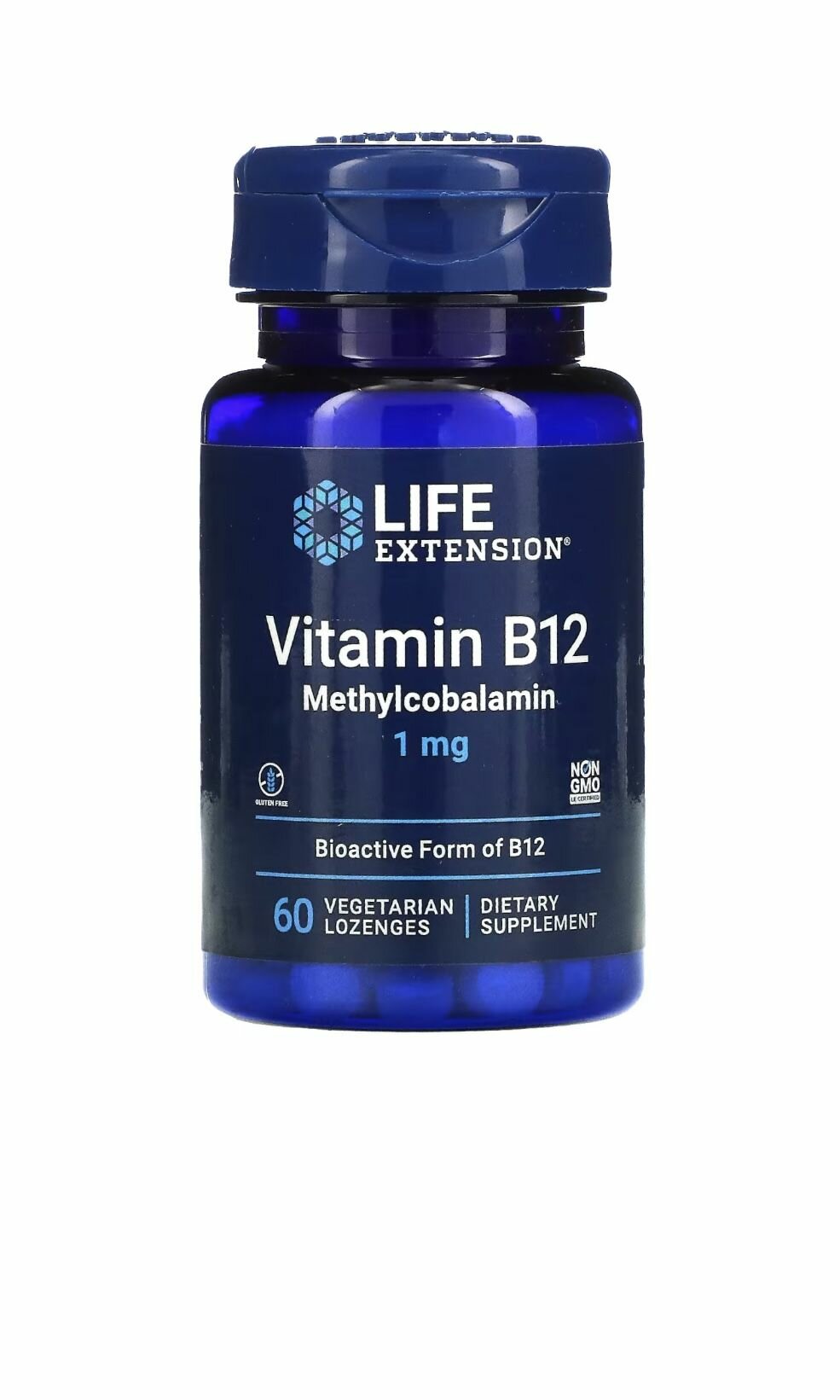 Метилкобаламин Витамин B-12 LIFE EXTENSION Methylcobalamin Vitamin B-12 1 mg 60 пастилок