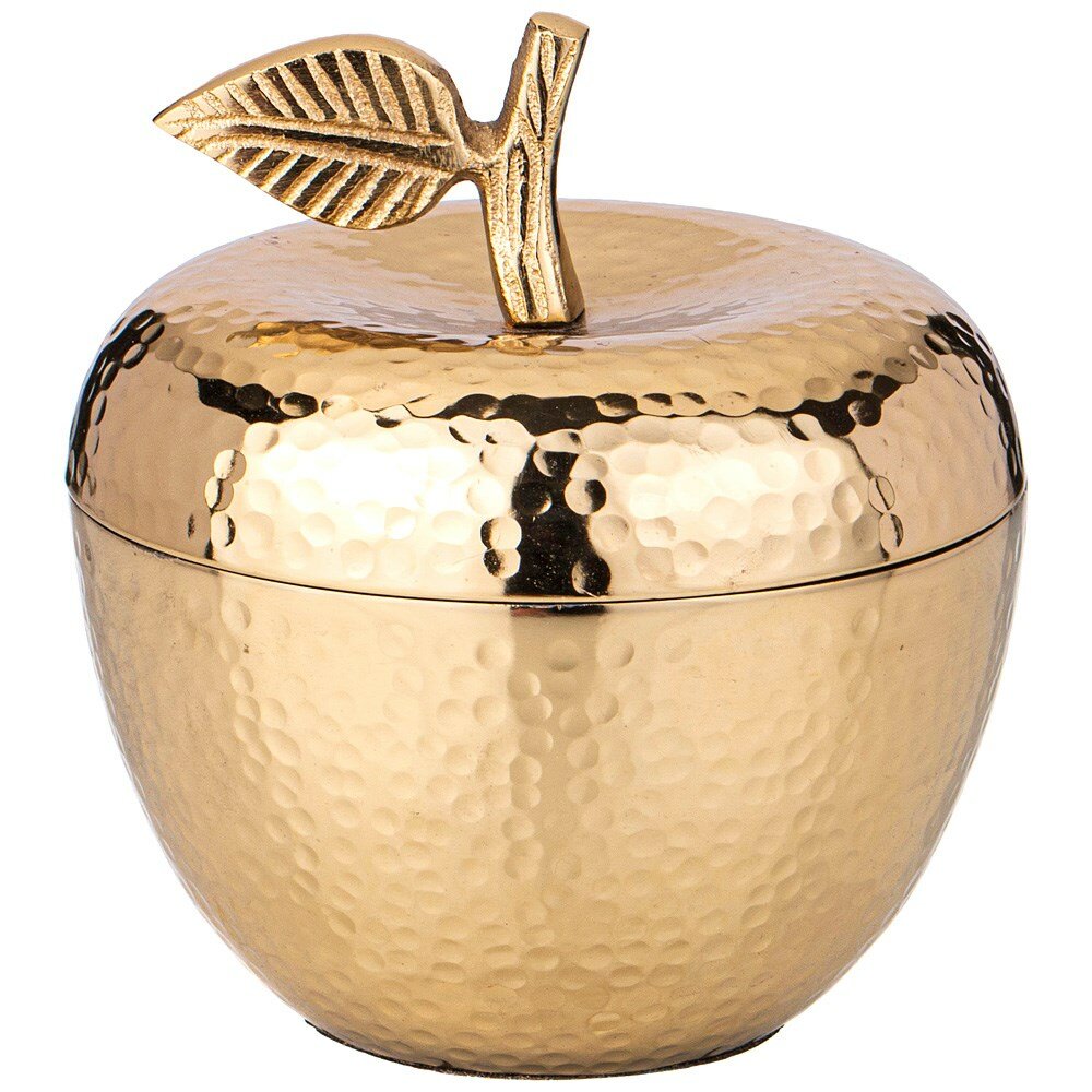 Шкатулка Декоративная "Яблоко", Высота 12,5См, Диаметр 11См