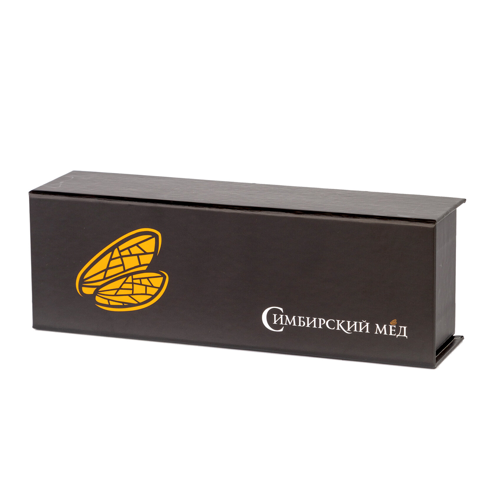 Премиальный медовый набор, Симбирский мёд, натуральный луговой, липовый, гречишный и лесной мед в подарочной упаковке, 4 стеклянные баночки по 125 г.