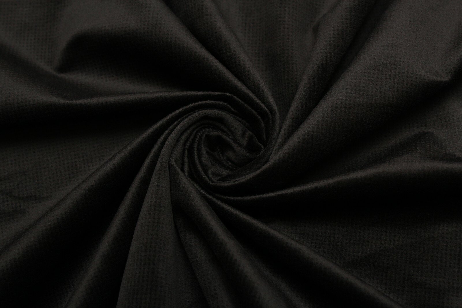 Ткань Бархат-стрейч Nino чёрный жаккард в квадратик, ш153см, 0,5 м