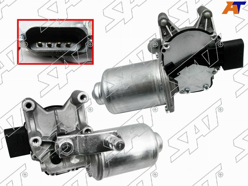 Мотор трапеции стеклоочистителя Skoda Fabia 07-15 / Praktik 06-15 Sat арт. ST-5J1955113A