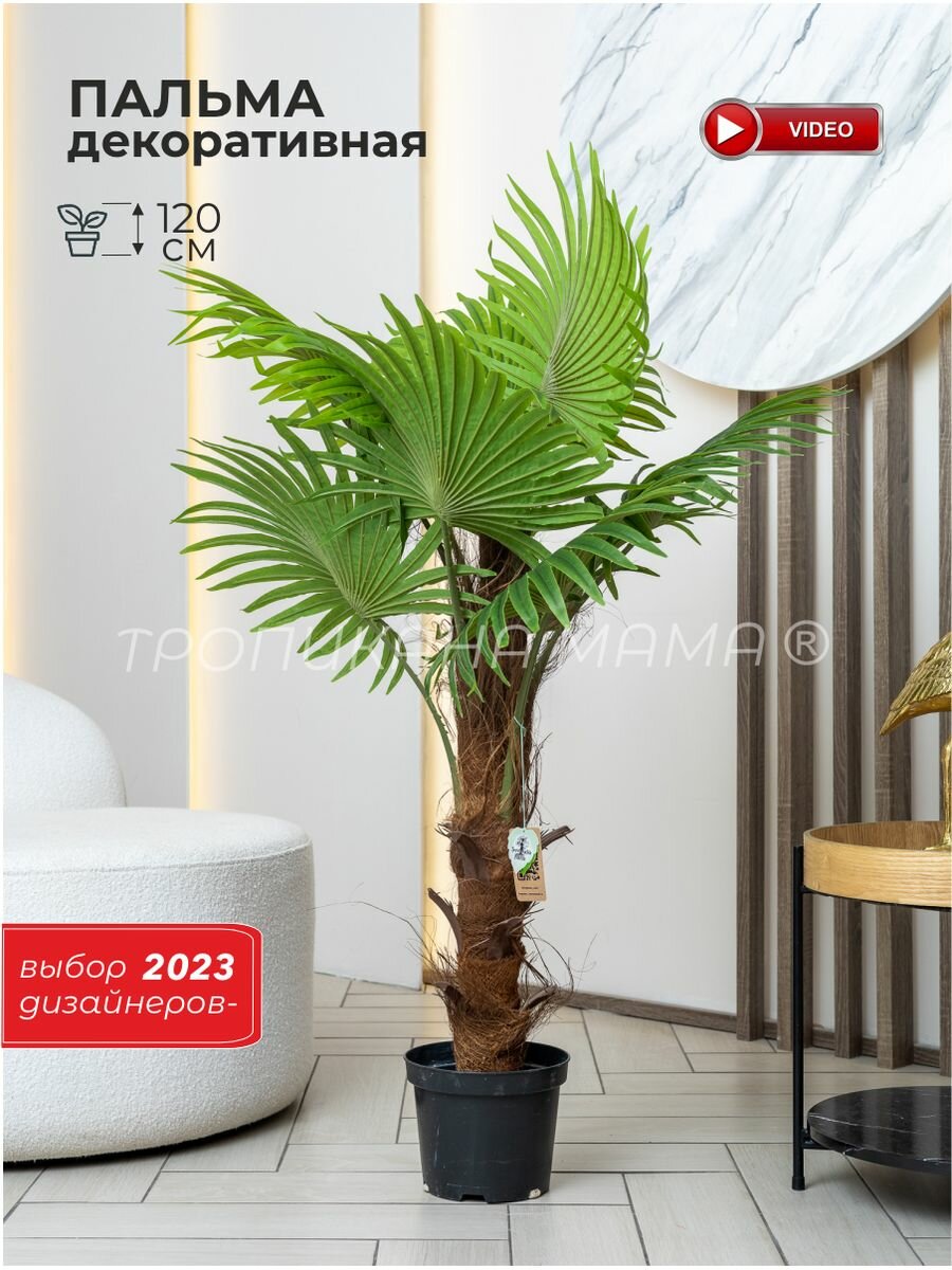 Искусственное дерево пальма в кашпо