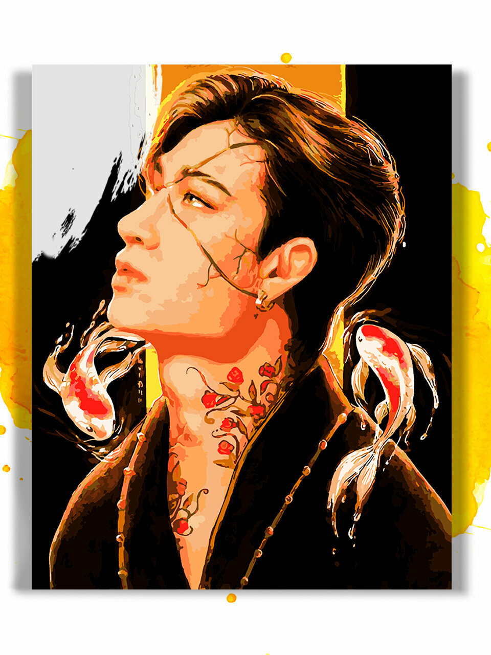 Картина по номерам на холсте Stray Kids Бан Чан Арт, 40 х 50 см