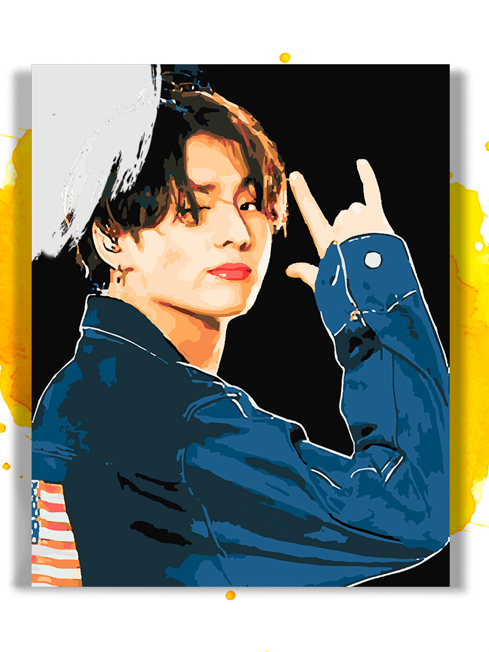 Картина по номерам на холсте BTS JK Чонгуки, 40 х 50 см