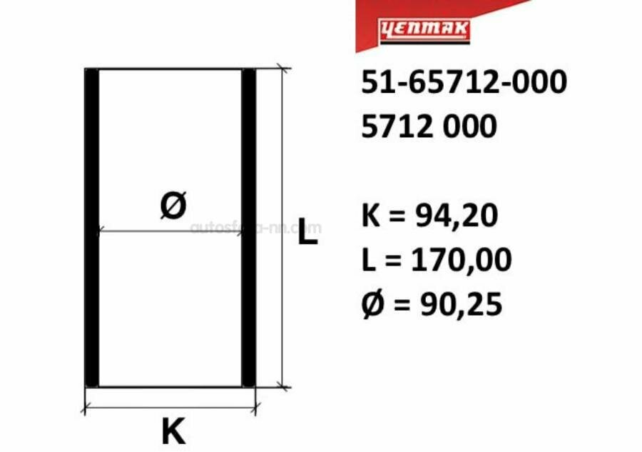 YENMAK 5165712000 Гильза цилиндра HYUNDAI Starex / KIA Sorento 2.5 CRDI [D4CB] =91 [STD]