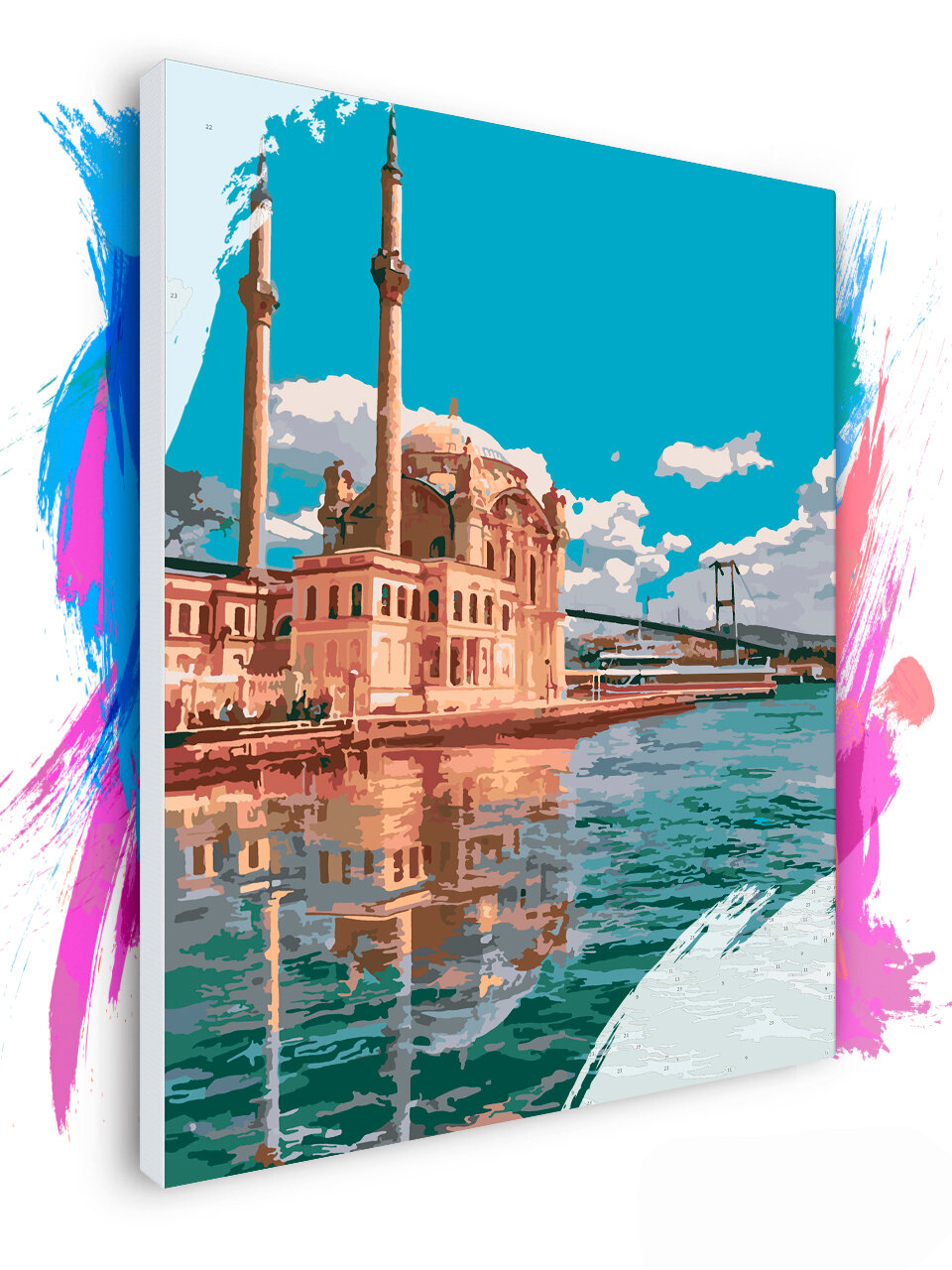 Картина по номерам на холсте Мечеть Ортакёй в Стамбуле, 40 х 50 см
