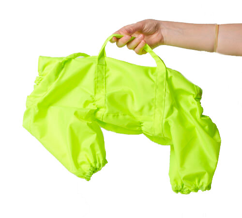 Комбинезон-дождевик для ВЕСТ-ХАЙЛЕНД-УАЙТ-ТЕРЬЕРА суки, с ручками, повышенной прочности, цвет лимонный