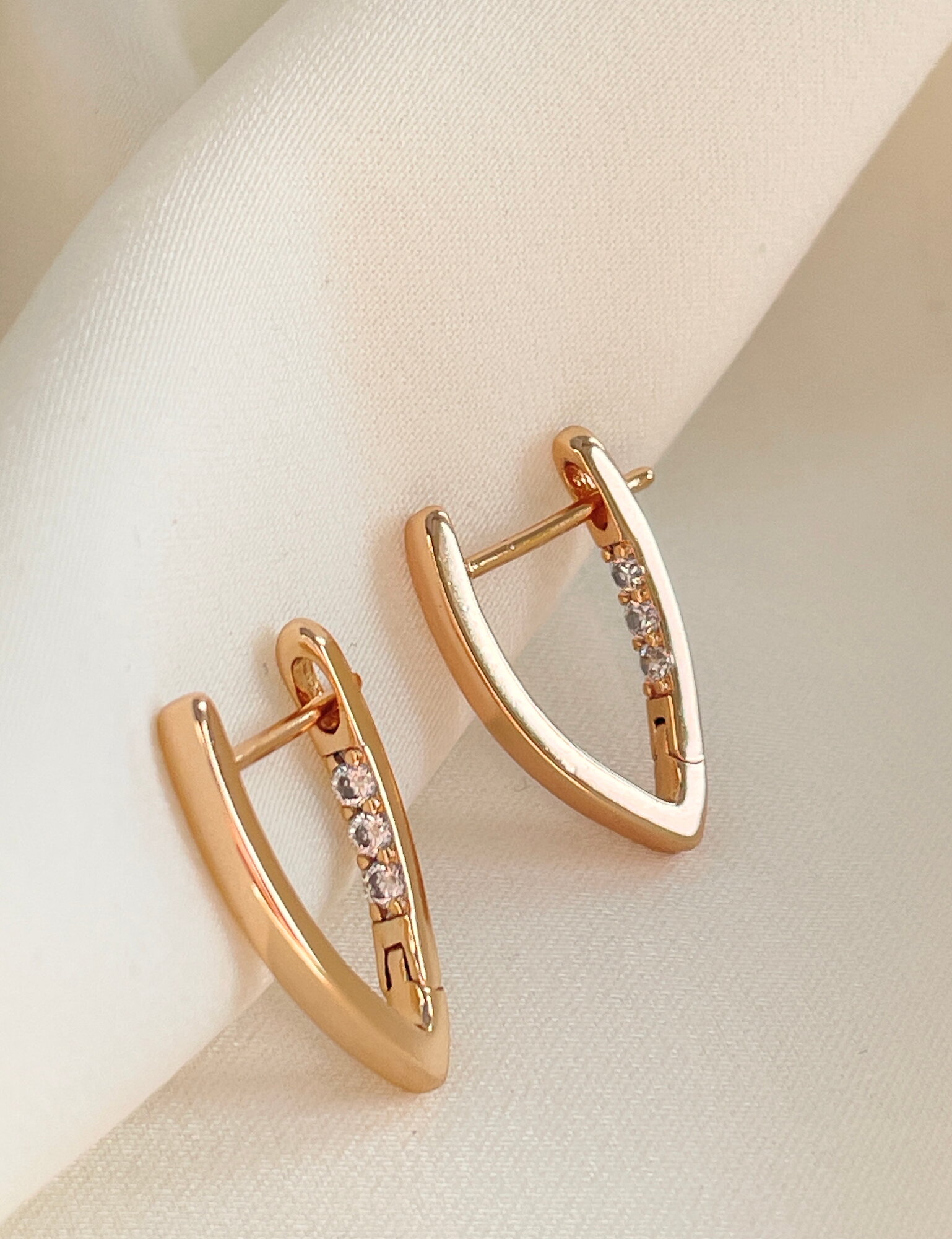 Серьги, фианит