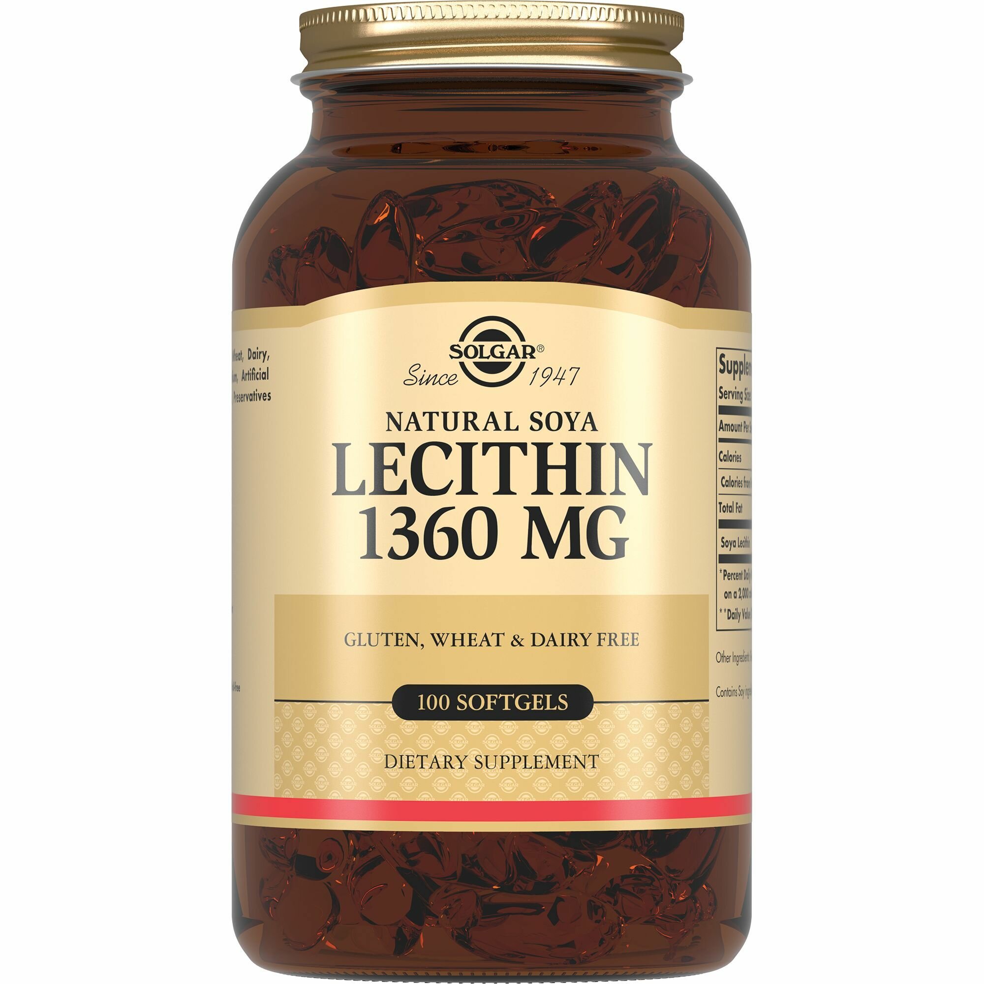 Солгар Лецитин натуральный соевый капс. №100