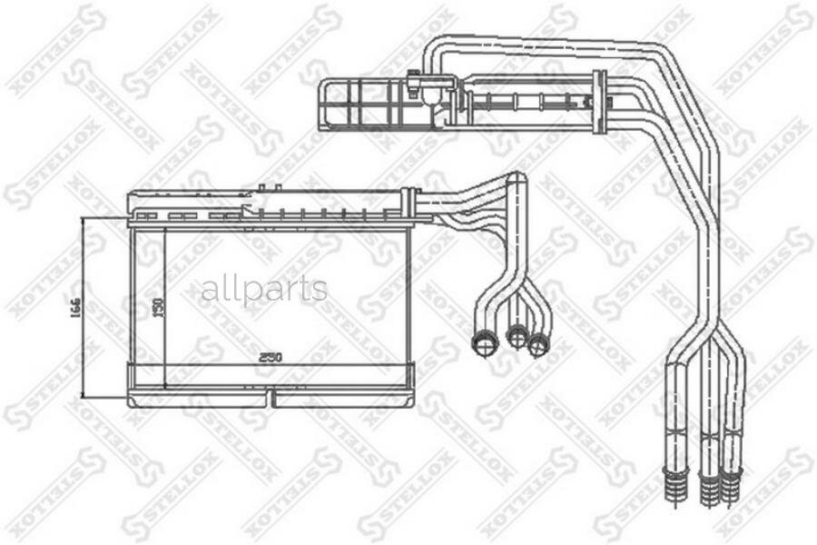 STELLOX 1035073SX Радиатор отопителя BMW E34 1.8-4.0/2.4TD