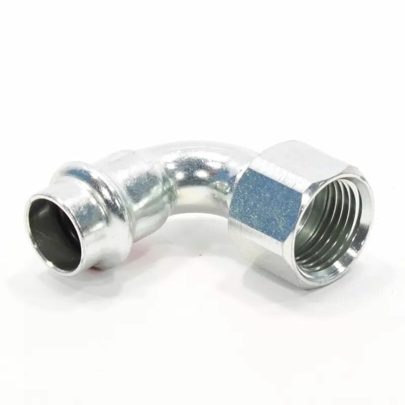 Угольник 90 15-1/2", Viega Prestabo 1114.5, пресс-резьба, вн, сталь (цинк)