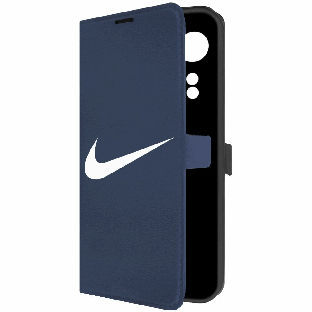 Чехол-книжка Krutoff Eco Book для Oppo A58 4G Nike (Найк) (синий)