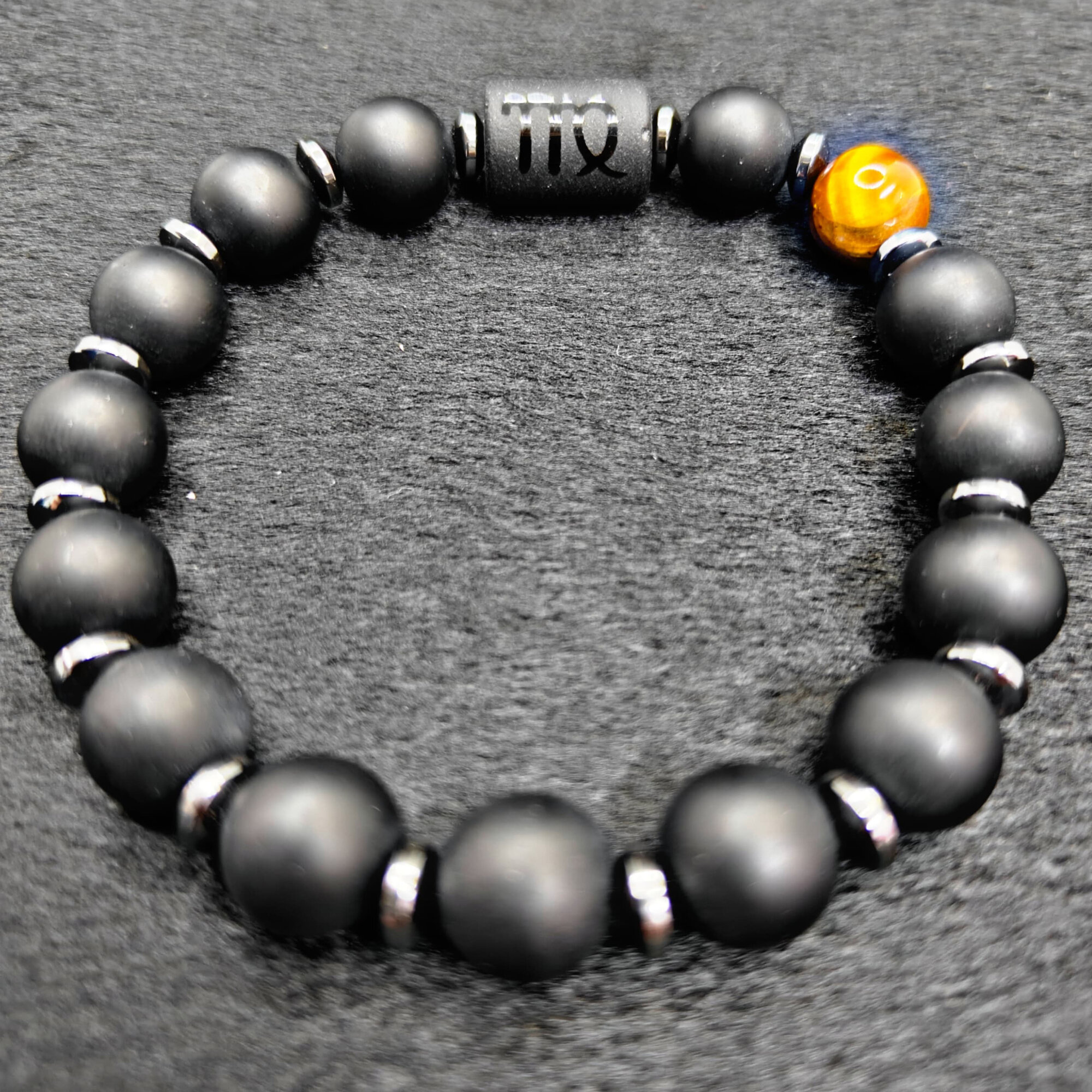 Браслет, шунгит, оникс, гематит