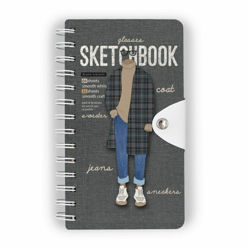 Bruno Visconti Блокнот для набросков на гребне А6+, 96л