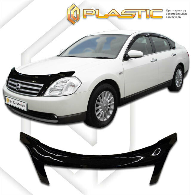 Дефлектор капота Nissan Teana J31 2003-2008 Classic черный exclusive
