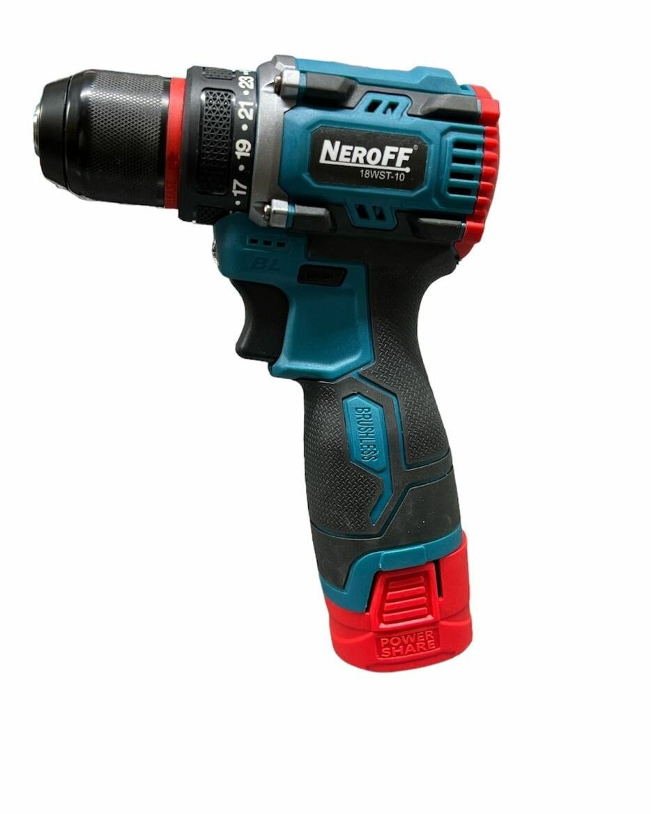 Дрель-шуруповерт Neroff 18WST-10, 18v, 35 Нм
