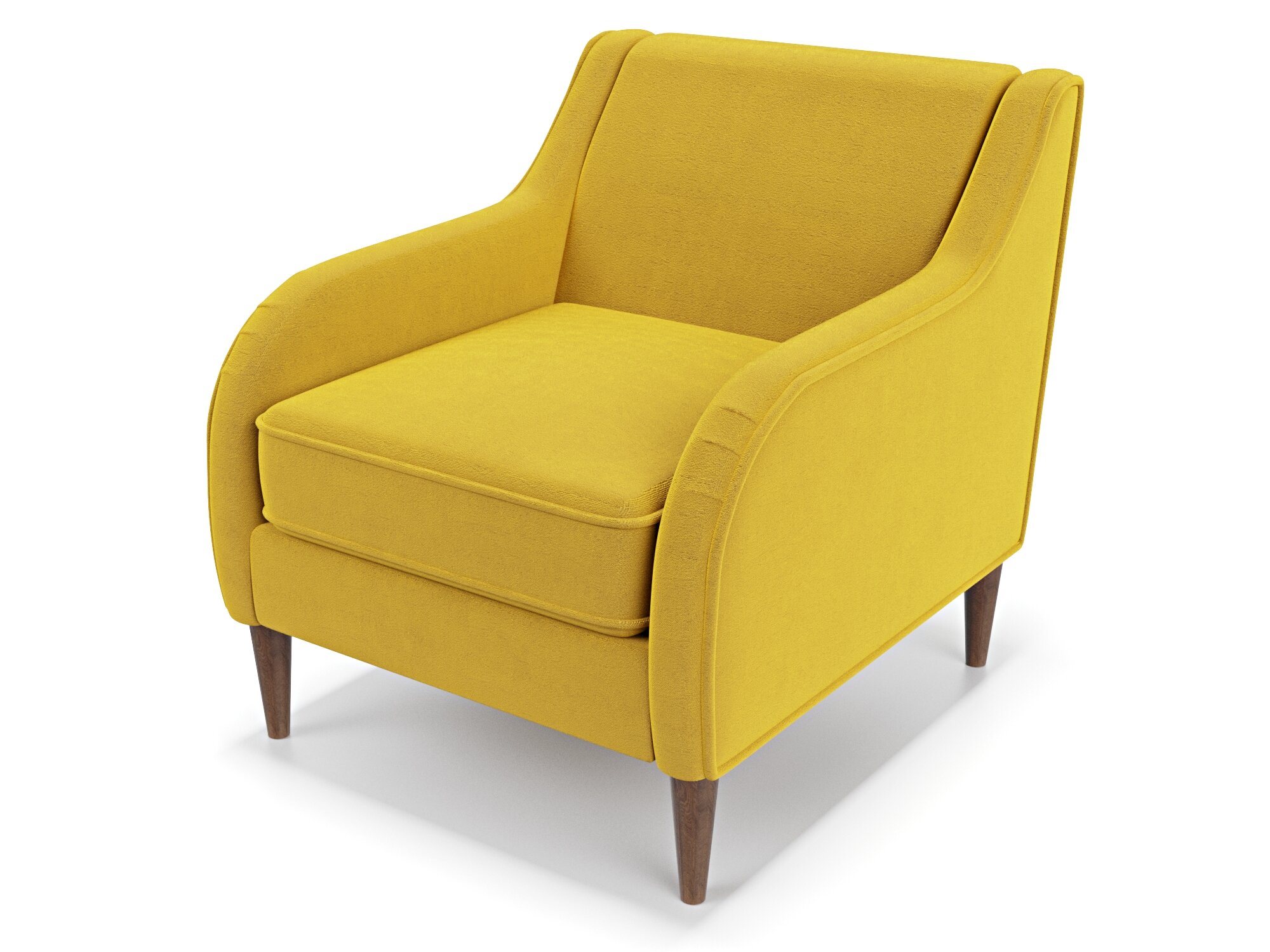 Дизайнерское мягкое кресло Soft Element Вектор Yellow, велюр, желтый, современный стиль скандинавский лофт, в гостиную