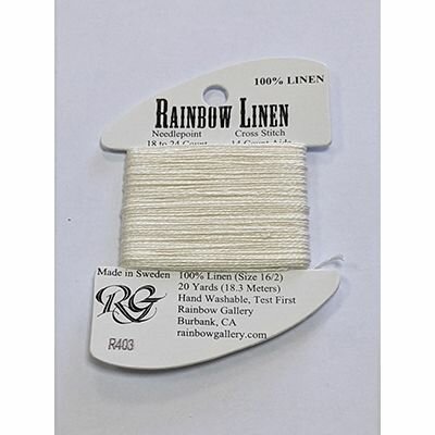 Мулине Rainbow Gallery "Rainbow Linen" (цвет: R403 Ecru (Экрю), 18 м; 100% лен)