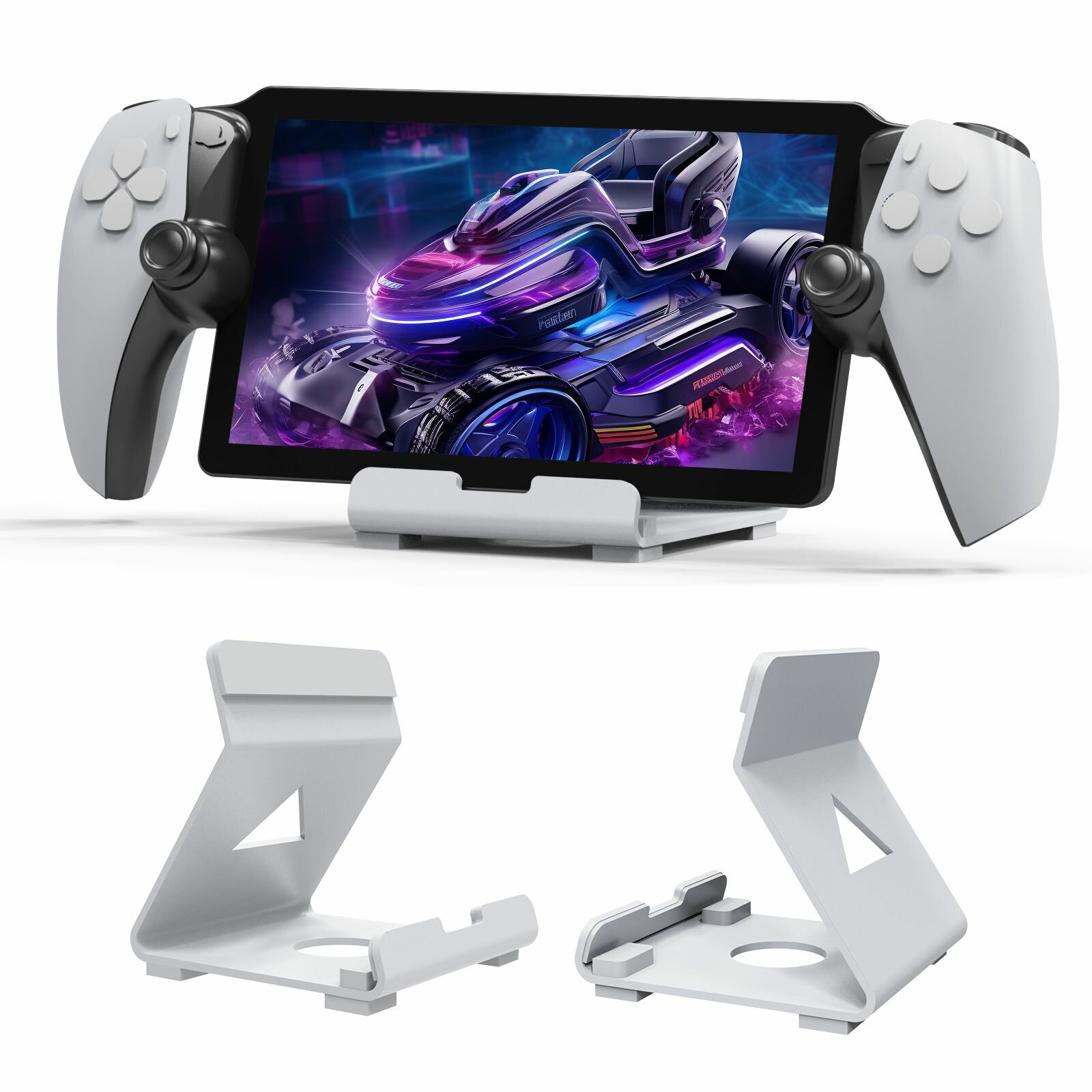 Подставка JYS для PS Portal, Steam Deck, ROG Ally, Legion GO, Switch металлическая, белый
