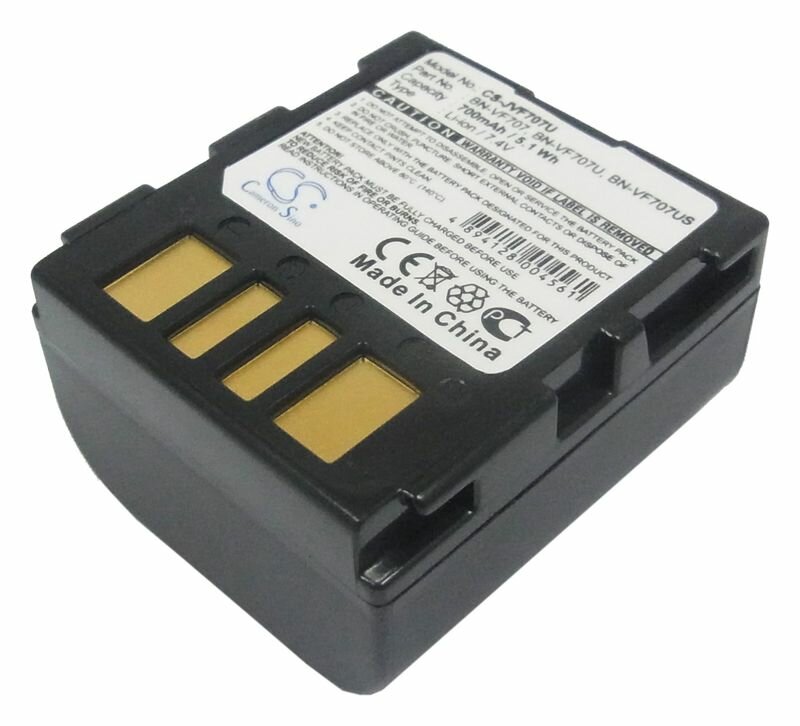 Аккумуляторная батарея Cameron Sino для фото- и видео техники JVC, Lenmar, p/n: BN-VF707, BN-VF707U, BN-VF707US, LY34647-002B, 700мАч