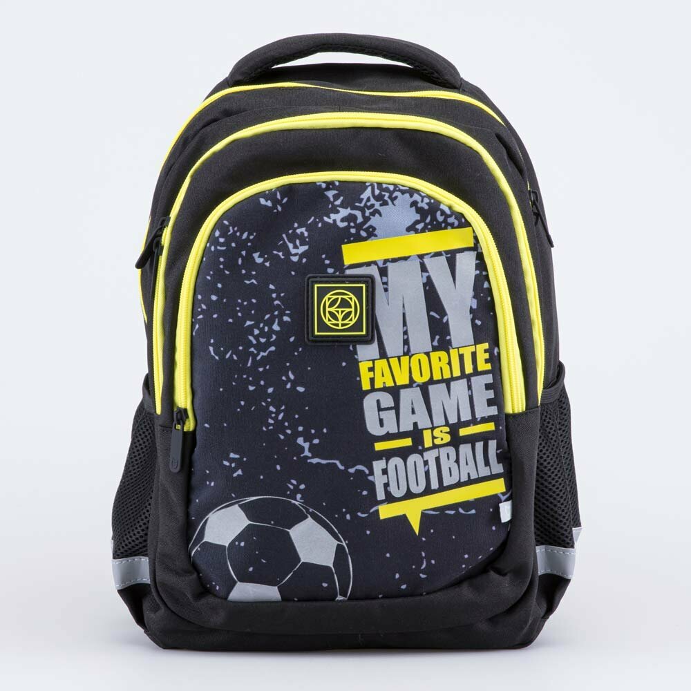 Рюкзак школьный черный котофей 02704346-40 размер выс. 38 см