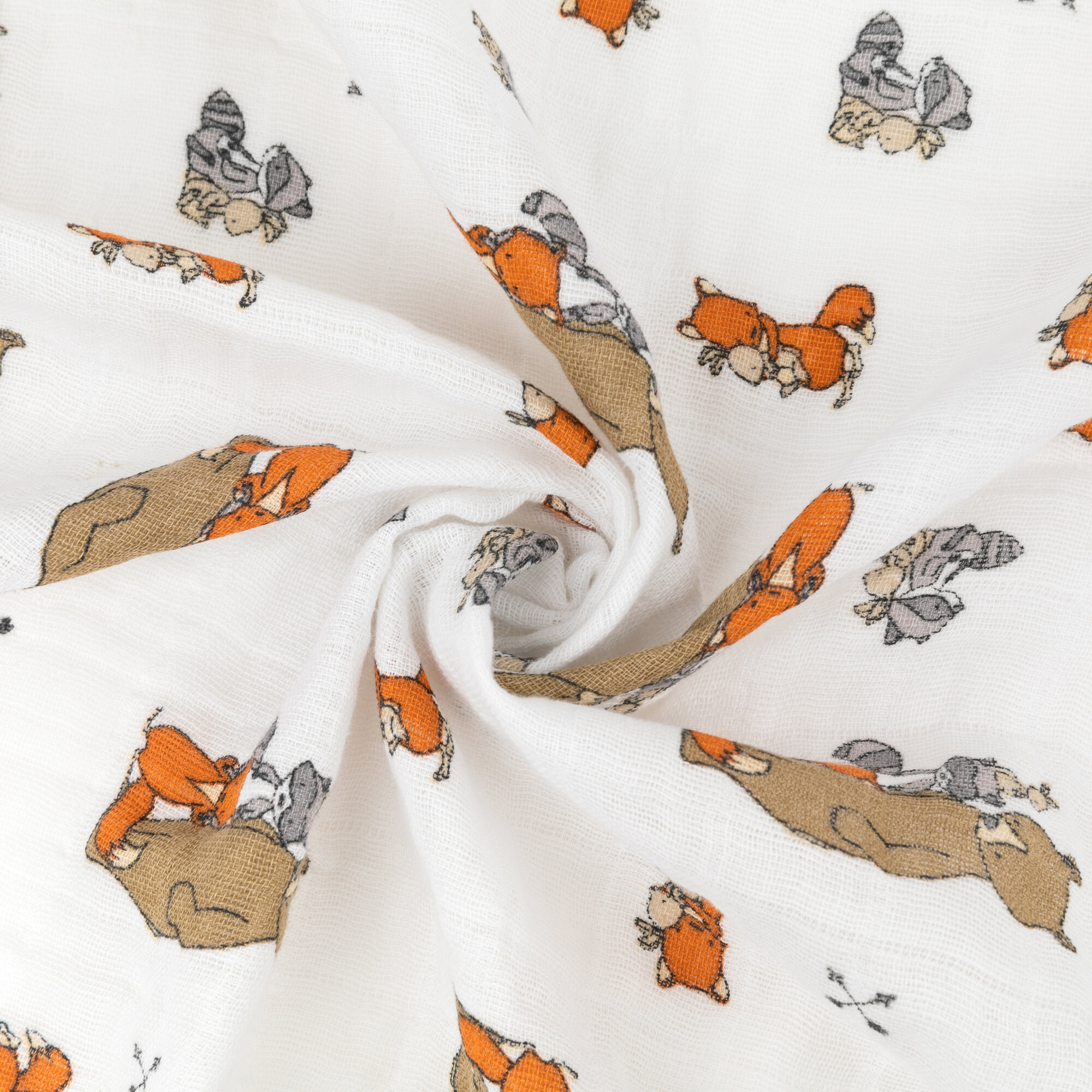 Ткань муслиновая отрез 100x125 см 100% хлопок "PEPPY" EMBRACE, Shannon Fabrics, emcritterromp sand