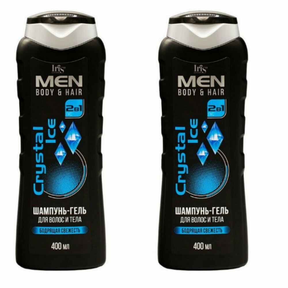IRIS Шампунь-гель муж 2в1, Crystal Ice , 400 мл, 2 уп