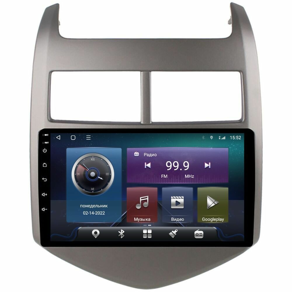 Магнитола CRS-300 Chevrolet Aveo T300 2011-2015 с Android 14, Процессор 8 ядер, 6/128Gb, Carplay, DSP, 4G(Sim)