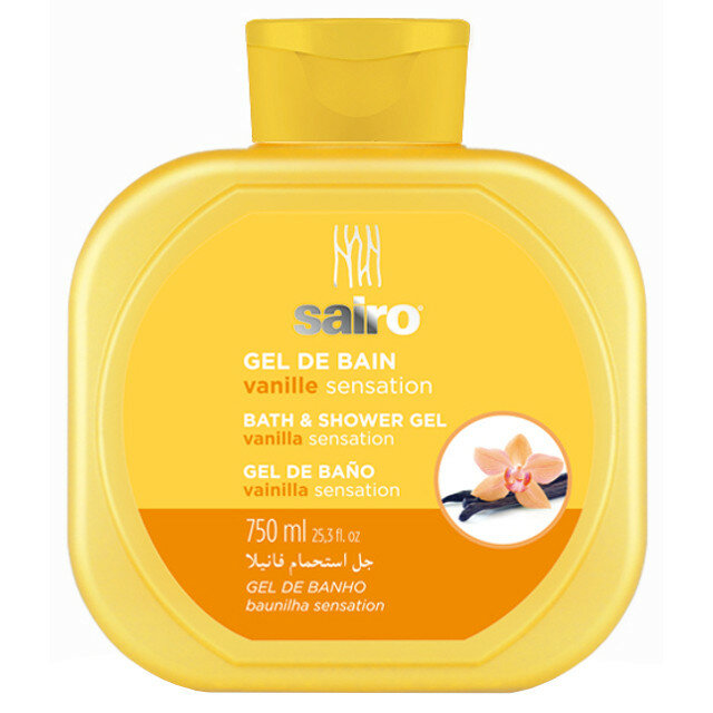 SAIRO Vanille гель для душа 750 мл с ароматом ванили и увлажняющим эффектом