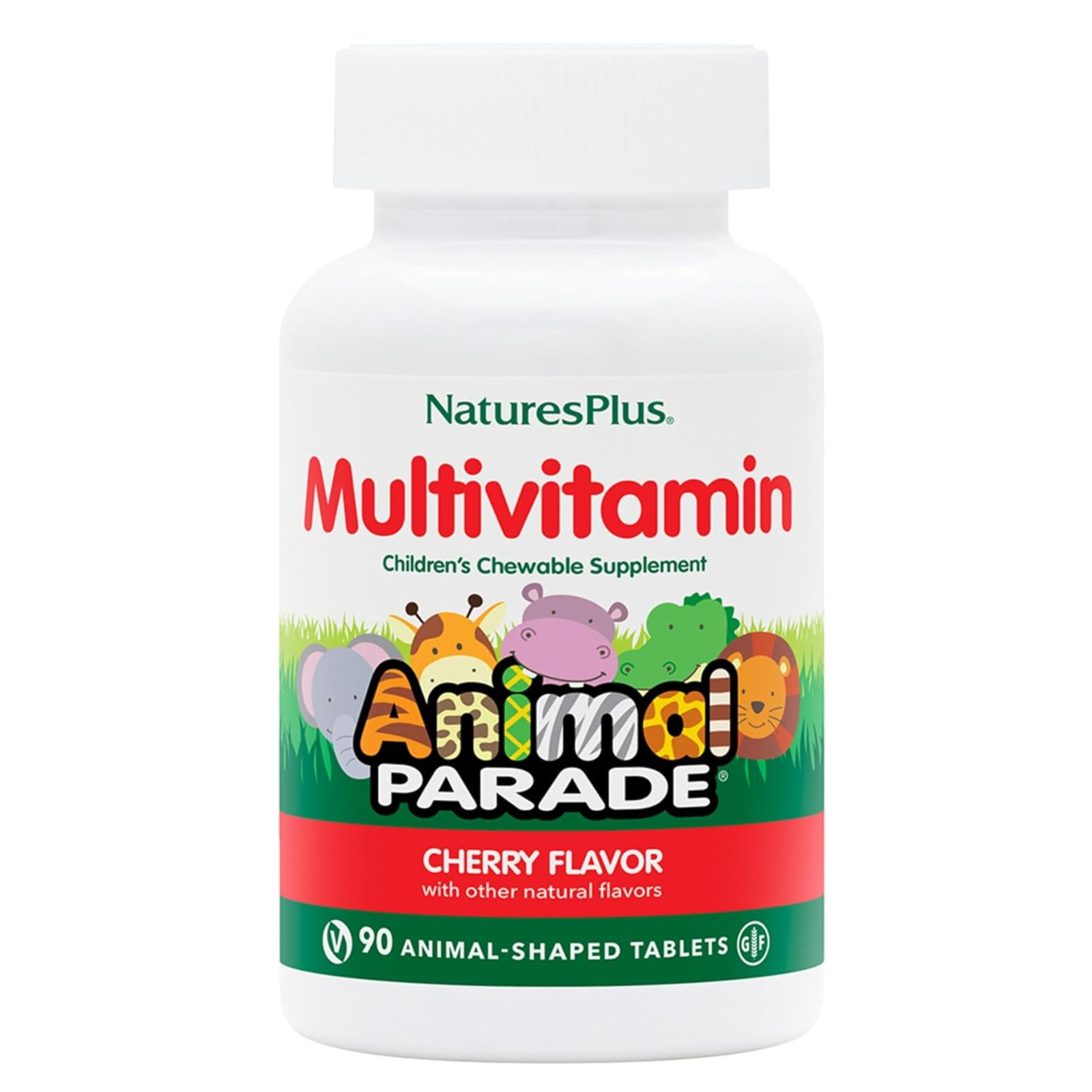 Витамины для детей со вкусом вишни, Animal Parade Chewable 90 таблеток