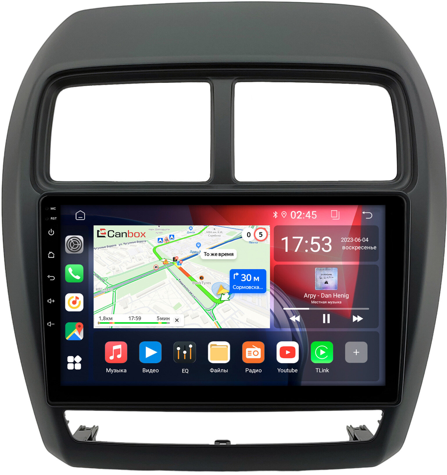 Штатная магнитола Mitsubishi ASX, Outlander Sport, RVR 3 2015-2024 Canbox GT9-1162 2/32 Android 10 (IPS, DSP, CarPlay)
