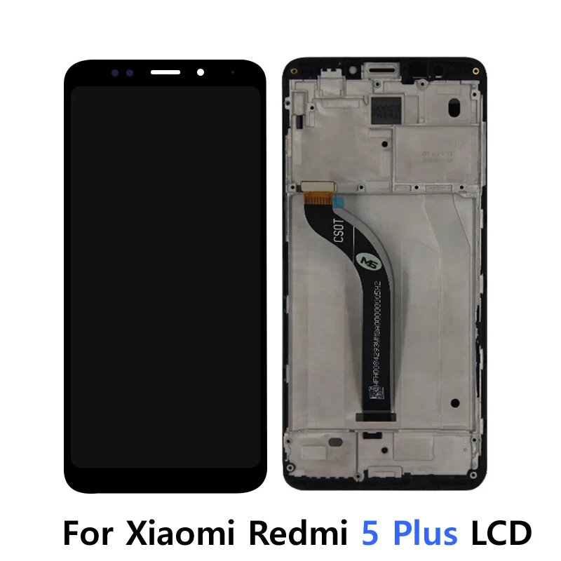 100% протестированный 5,99 'Оригинальный ЖК-дисплей для Xiaomi Redmi 5 Plus, ЖК-дисплей, сенсорный экран для Redmi5 Plus, ЖК-дигитайзер, замена Black No Frame