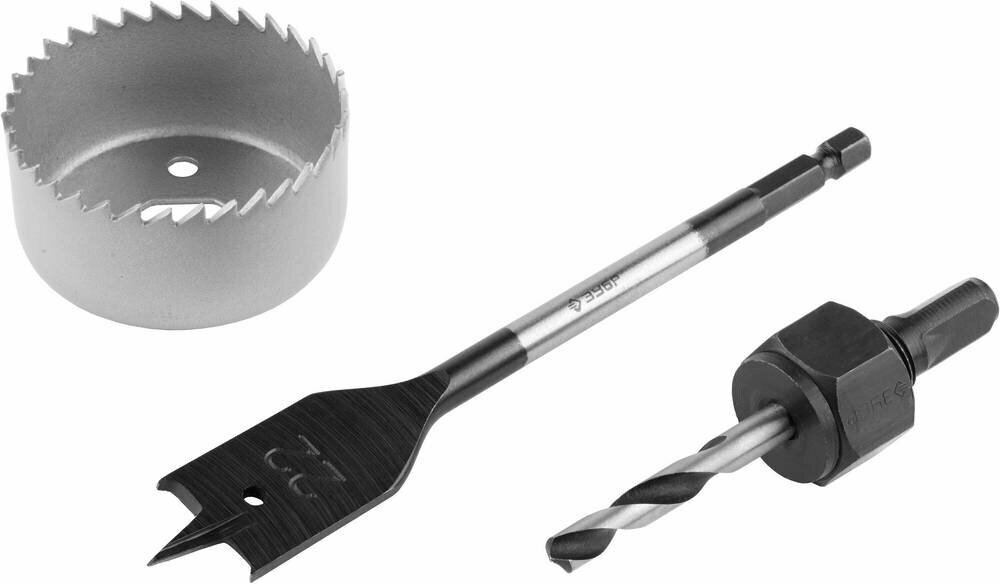 Набор для врезки замков ЗУБР, 54 мм, качественный инструмент, надежный монтаж