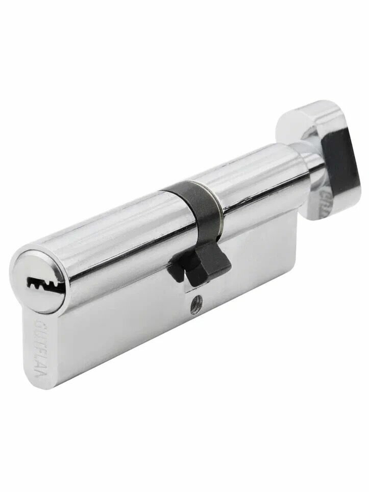 Цилиндр стальной GN 100 PC (55/45С ключ/завертка, хром) GUTFLAN